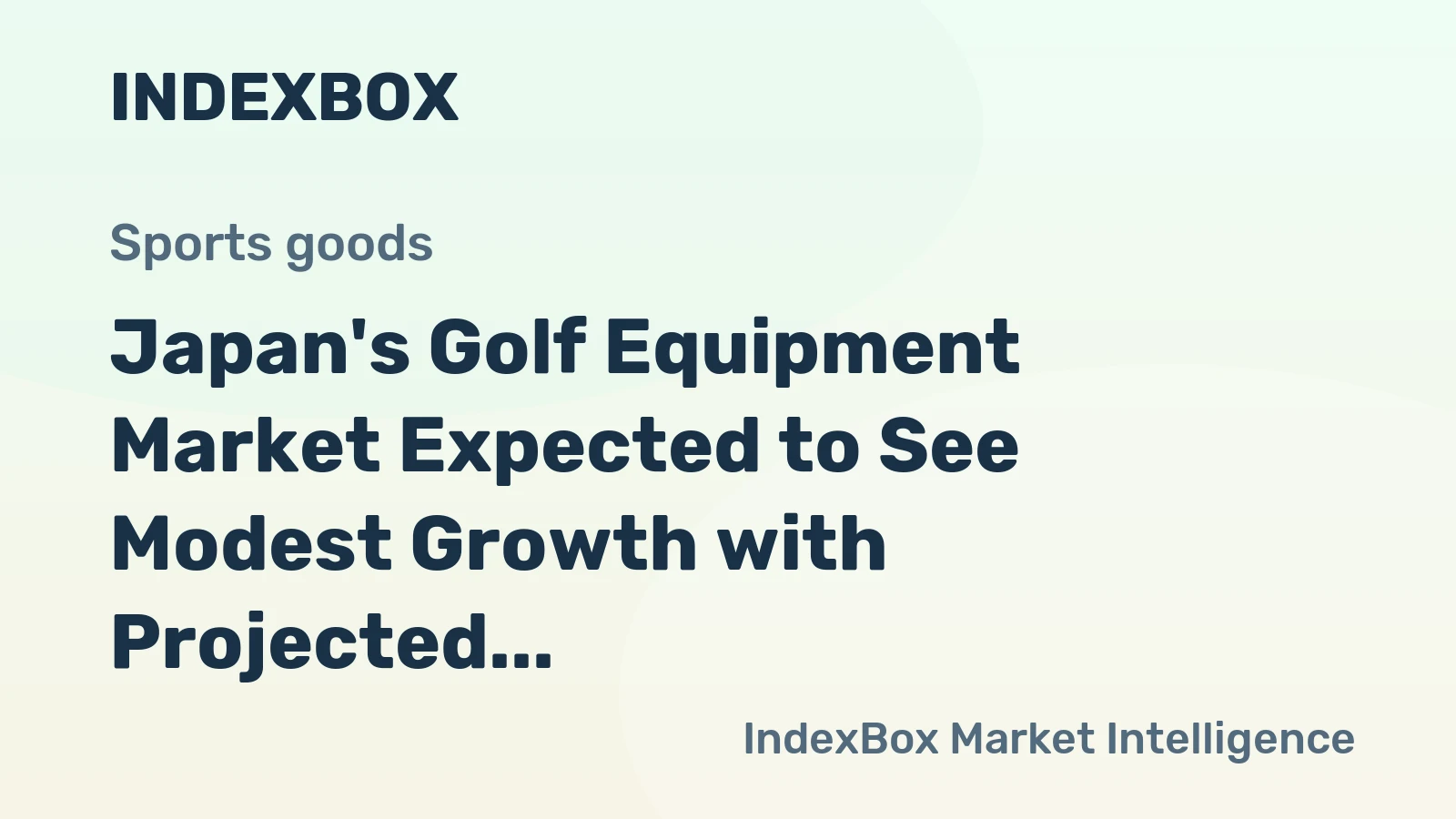 Japan's Golf Equipment Market Expected to See Modest Growth with Projected CAGR of +1.6%