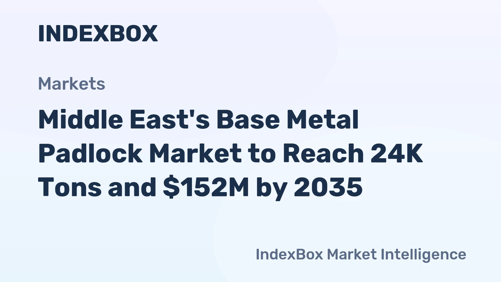Middle East's Base Metal Padlock Market to Reach 24K Tons and $152M by 2035