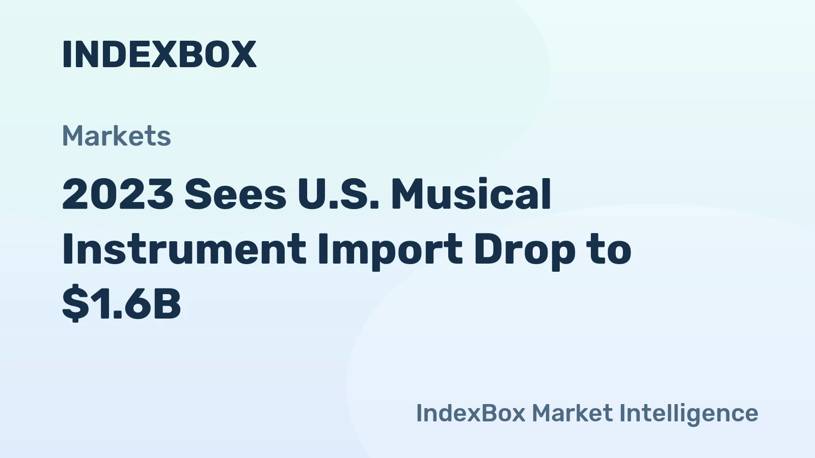2023 Sees U.S. Musical Instrument Import Drop to $1.6B