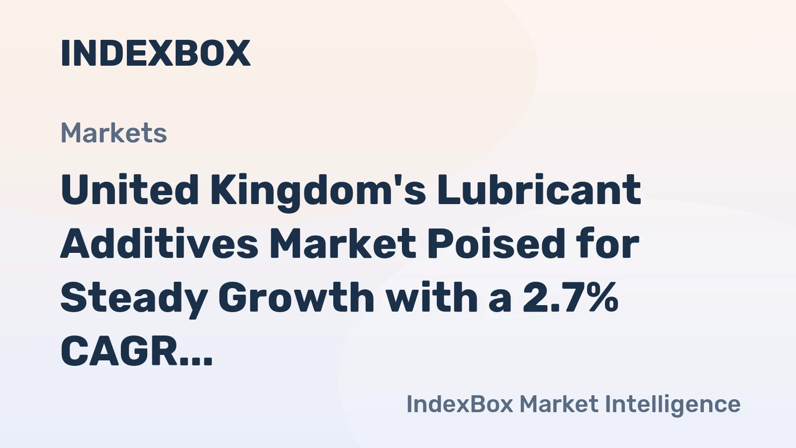 United Kingdom's Lubricant Additives Market Poised for Steady Growth with a 2.7% CAGR Through 2035