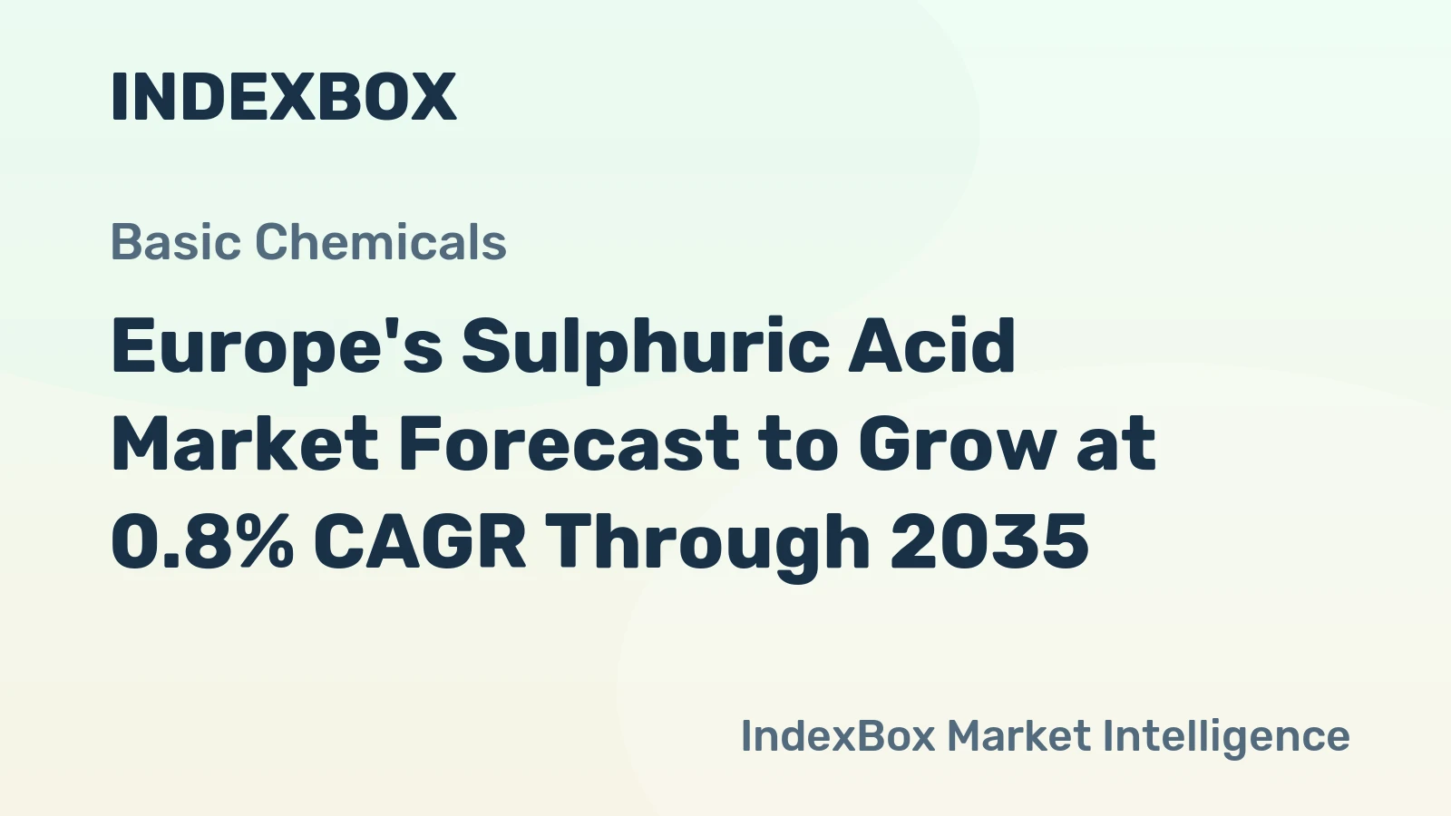Europe's Sulphuric Acid Market Forecast to Grow at 0.8% CAGR Through 2035
