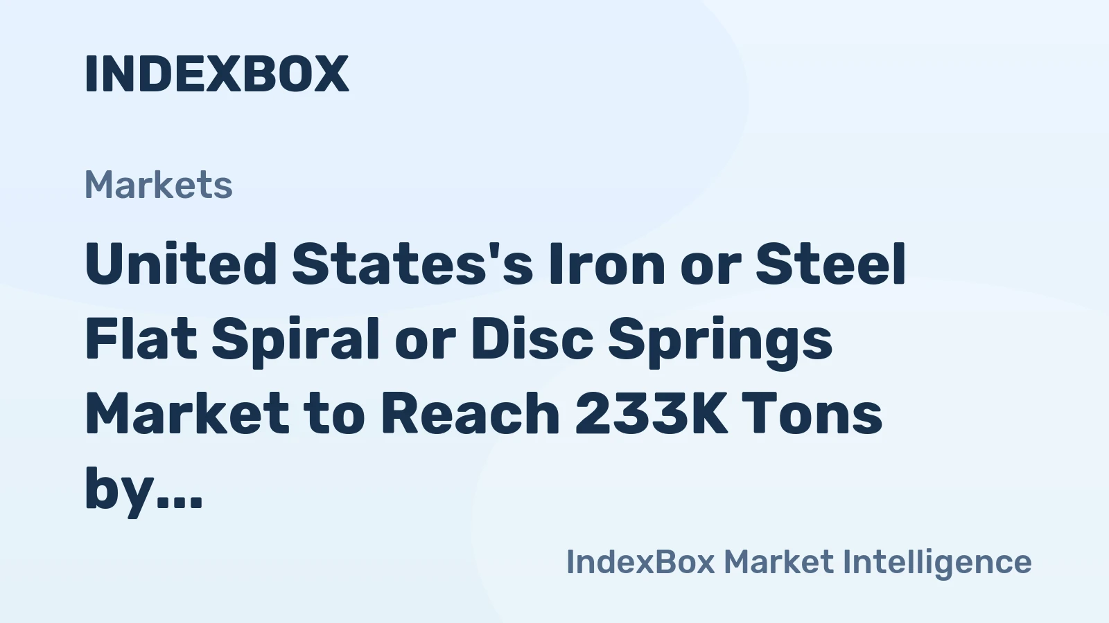 United States's Iron or Steel Flat Spiral or Disc Springs Market to Reach 233K Tons by 2035, Valued at $3.1B