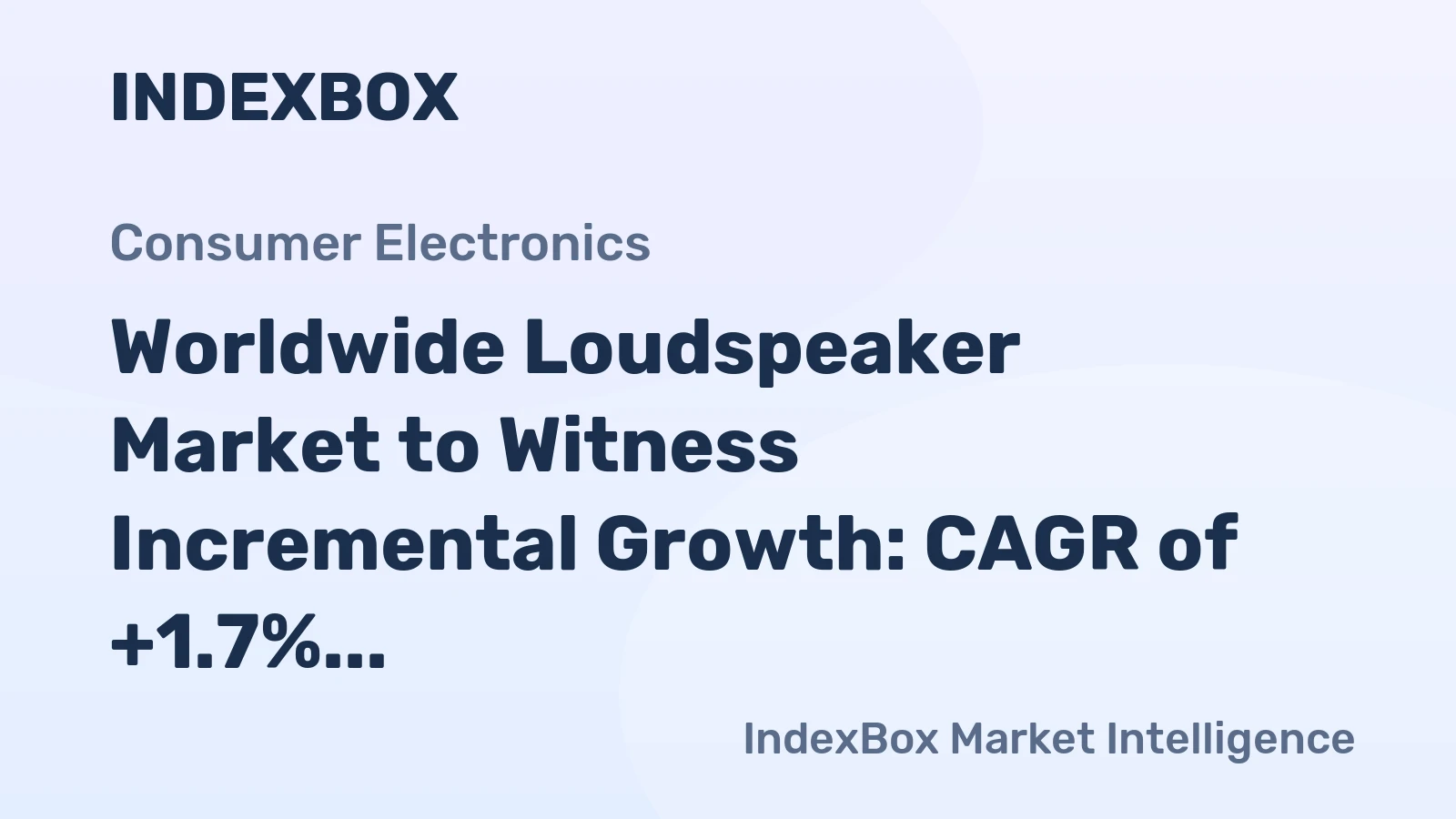 Worldwide Loudspeaker Market to Witness Incremental Growth: CAGR of +1.7% Expected from 2024 to 2035