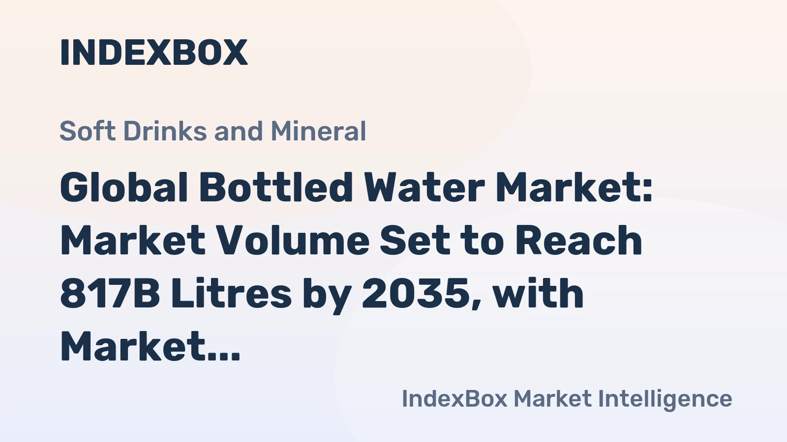 Global Bottled Water Market: Market Volume Set to Reach 817B Litres by 2035, with Market Value Expected to Reach $57.8B