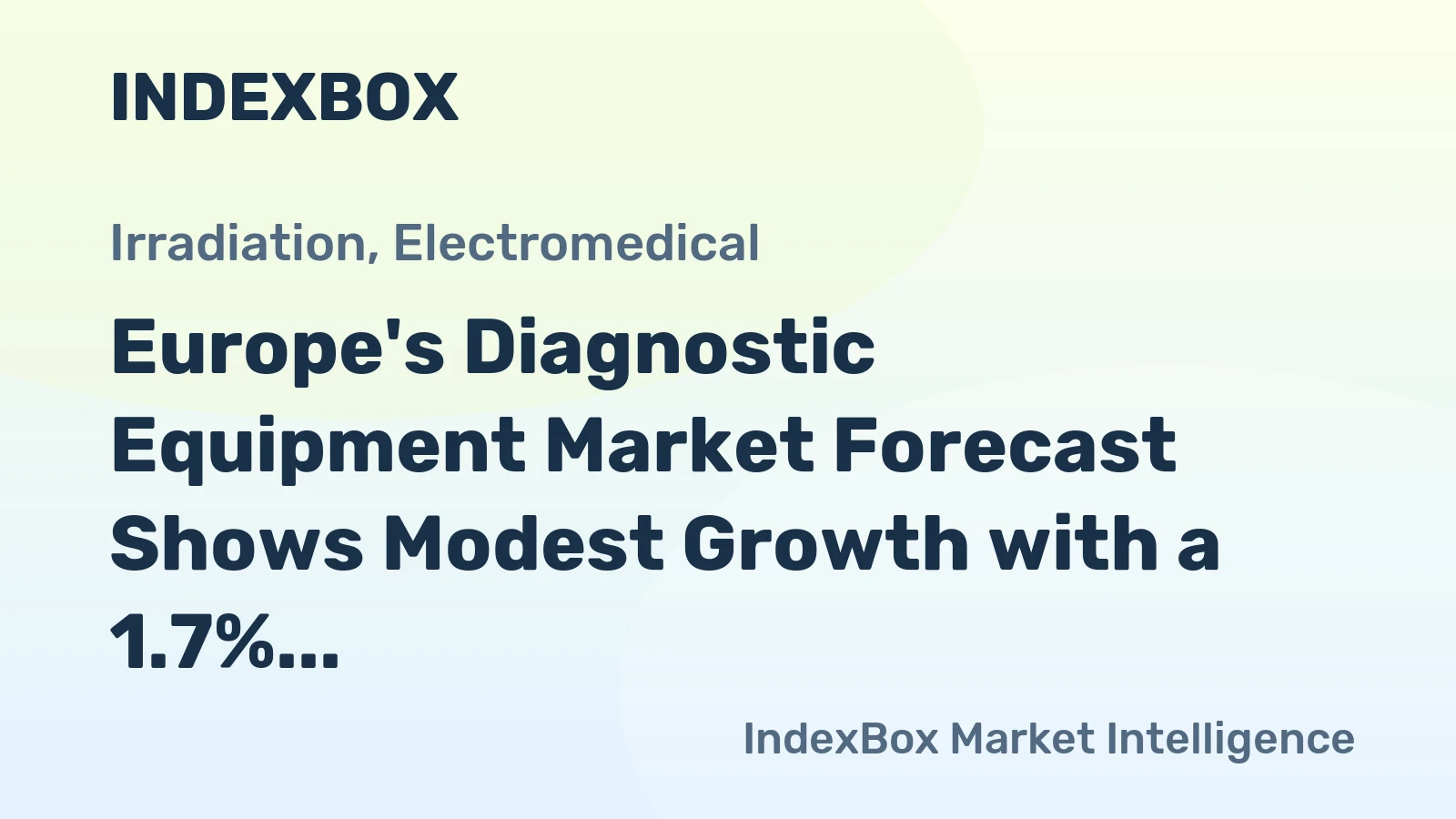 Europe's Diagnostic Equipment Market Forecast Shows Modest Growth with a 1.7% CAGR in Value