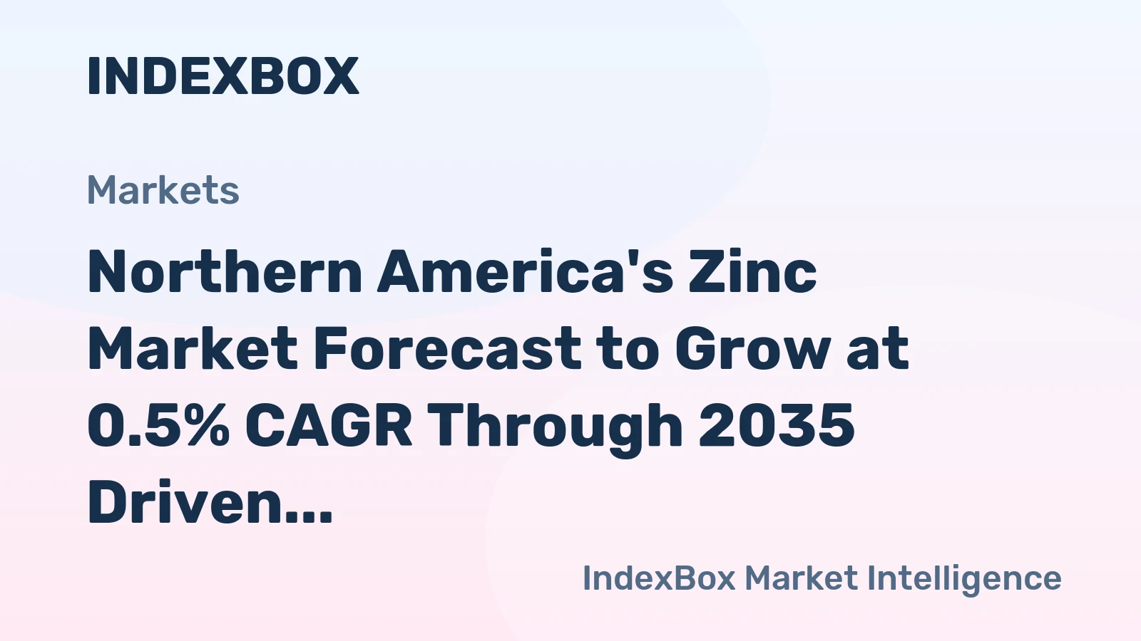 Northern America's Zinc Market Forecast to Grow at 0.5% CAGR Through 2035 Driven by US Demand