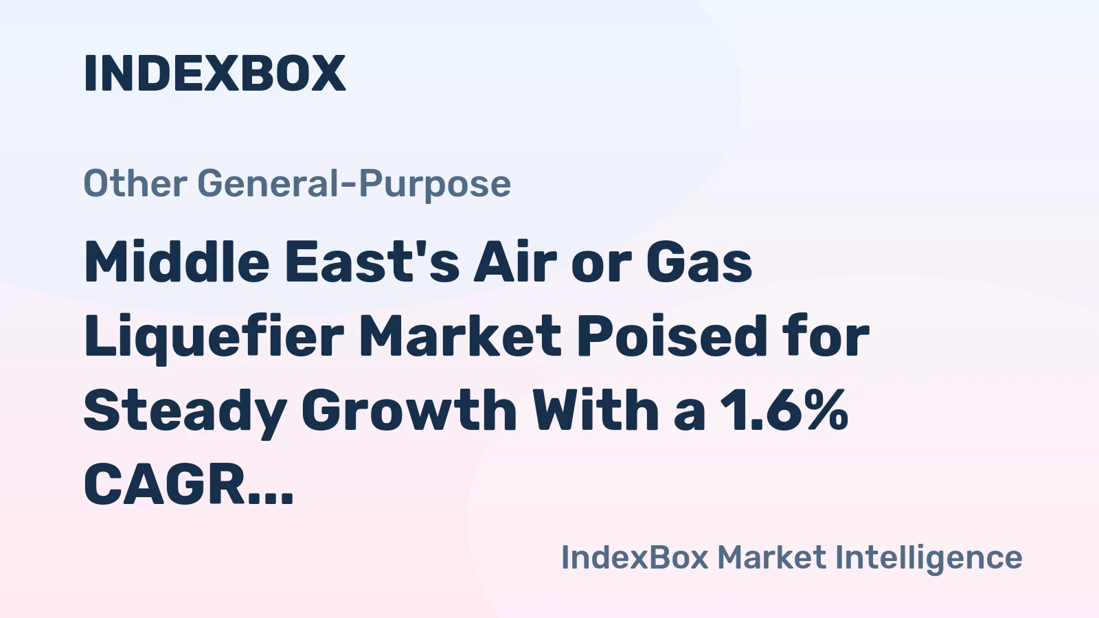 Middle East's Air or Gas Liquefier Market Poised for Steady Growth With a 1.6% CAGR in Value