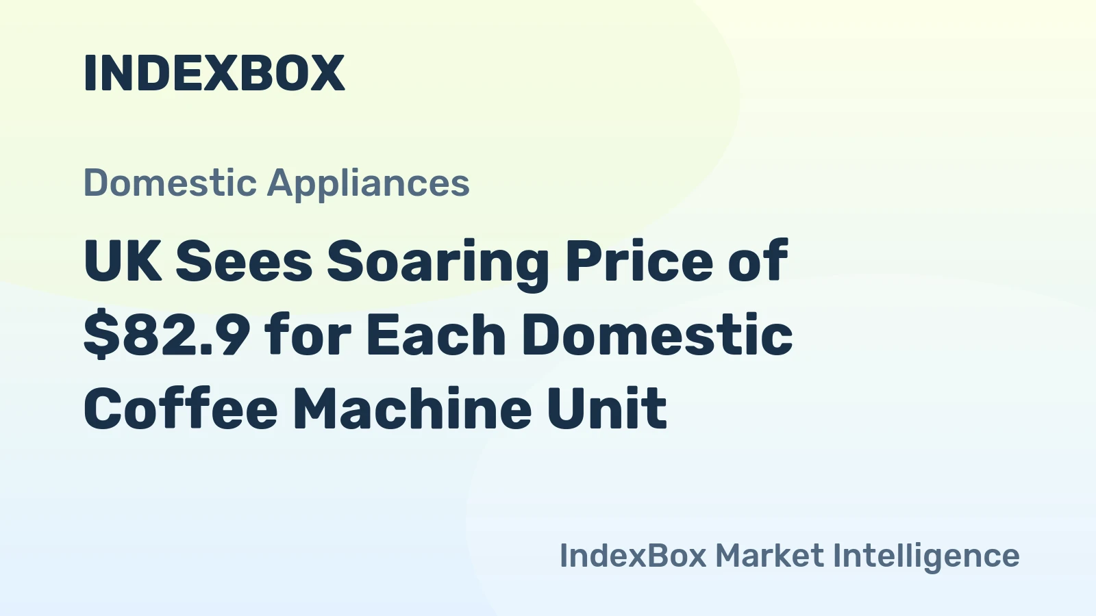 UK Sees Soaring Price of $82.9 for Each Domestic Coffee Machine Unit