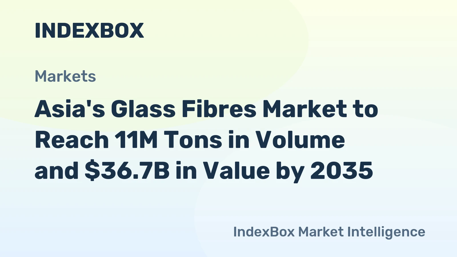 Asia's Glass Fibres Market to Reach 11M Tons in Volume and $36.7B in Value by 2035