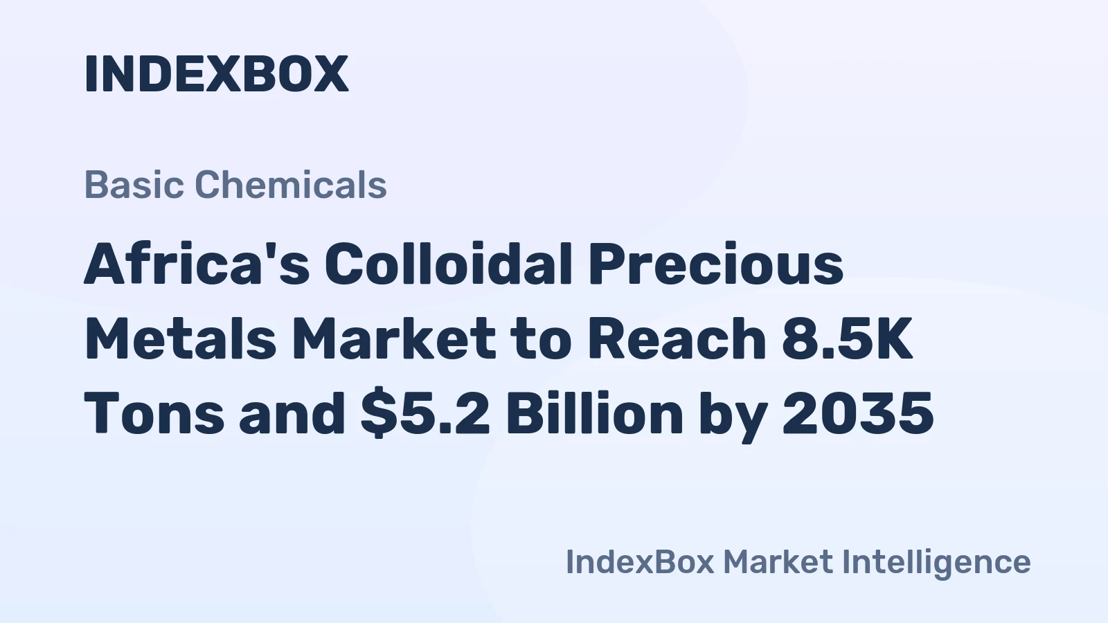 Africa's Colloidal Precious Metals Market to Reach 8.5K Tons and $5.2 Billion by 2035