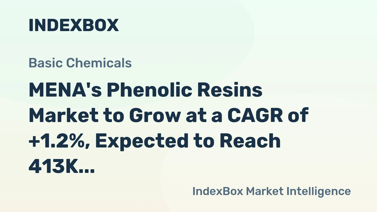 MENA's Phenolic Resins Market to Grow at a CAGR of +1.2%, Expected to Reach 413K Tons by 2035