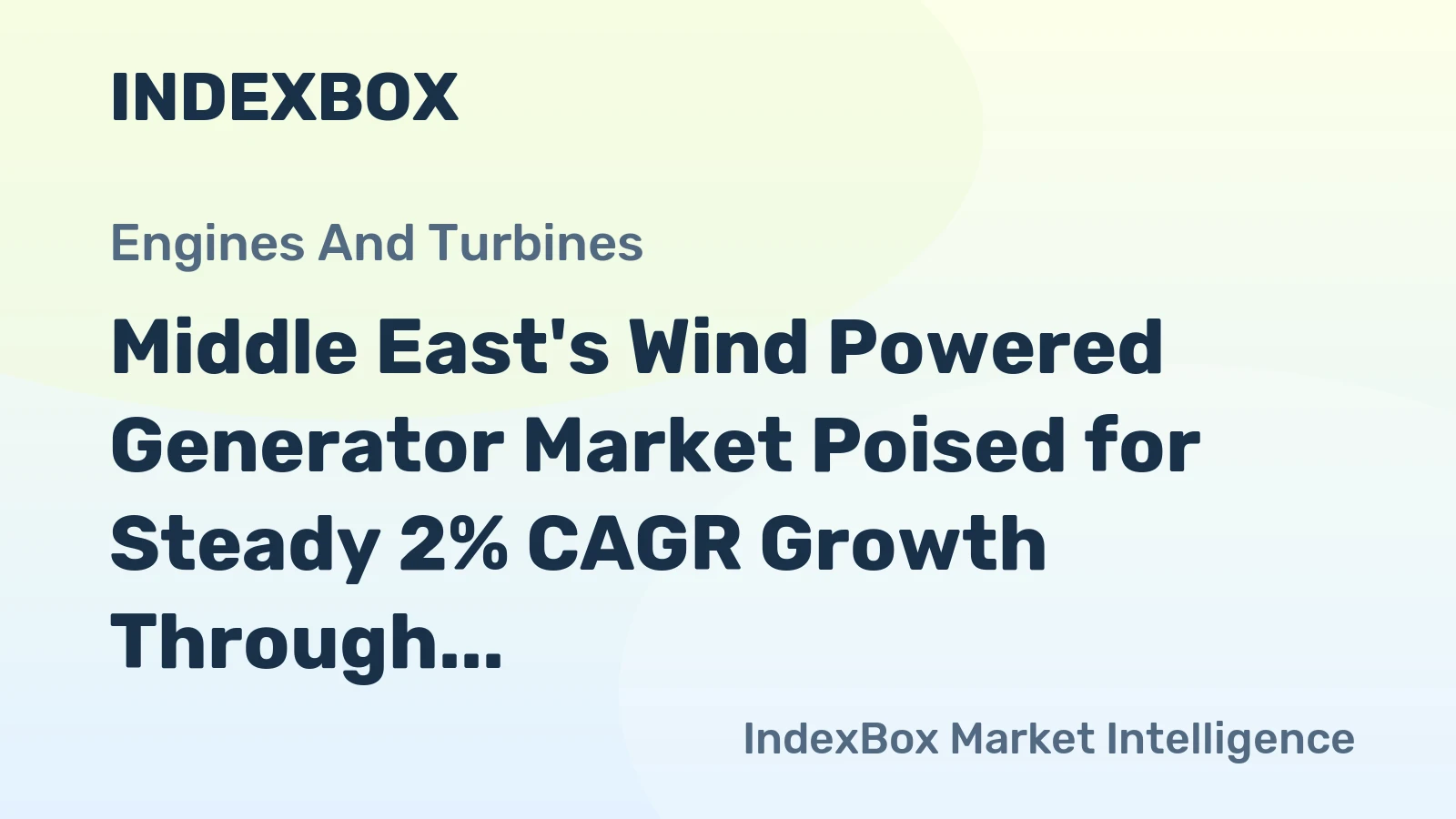 Middle East's Wind Powered Generator Market Poised for Steady 2% CAGR Growth Through 2035