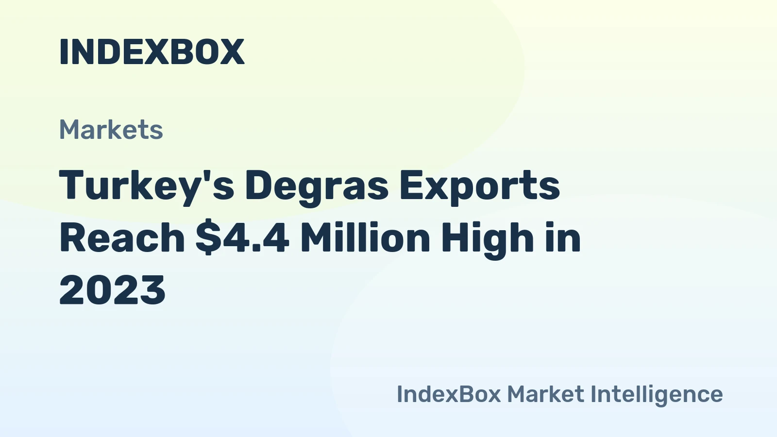 Turkey's Degras Exports Reach $4.4 Million High in 2023
