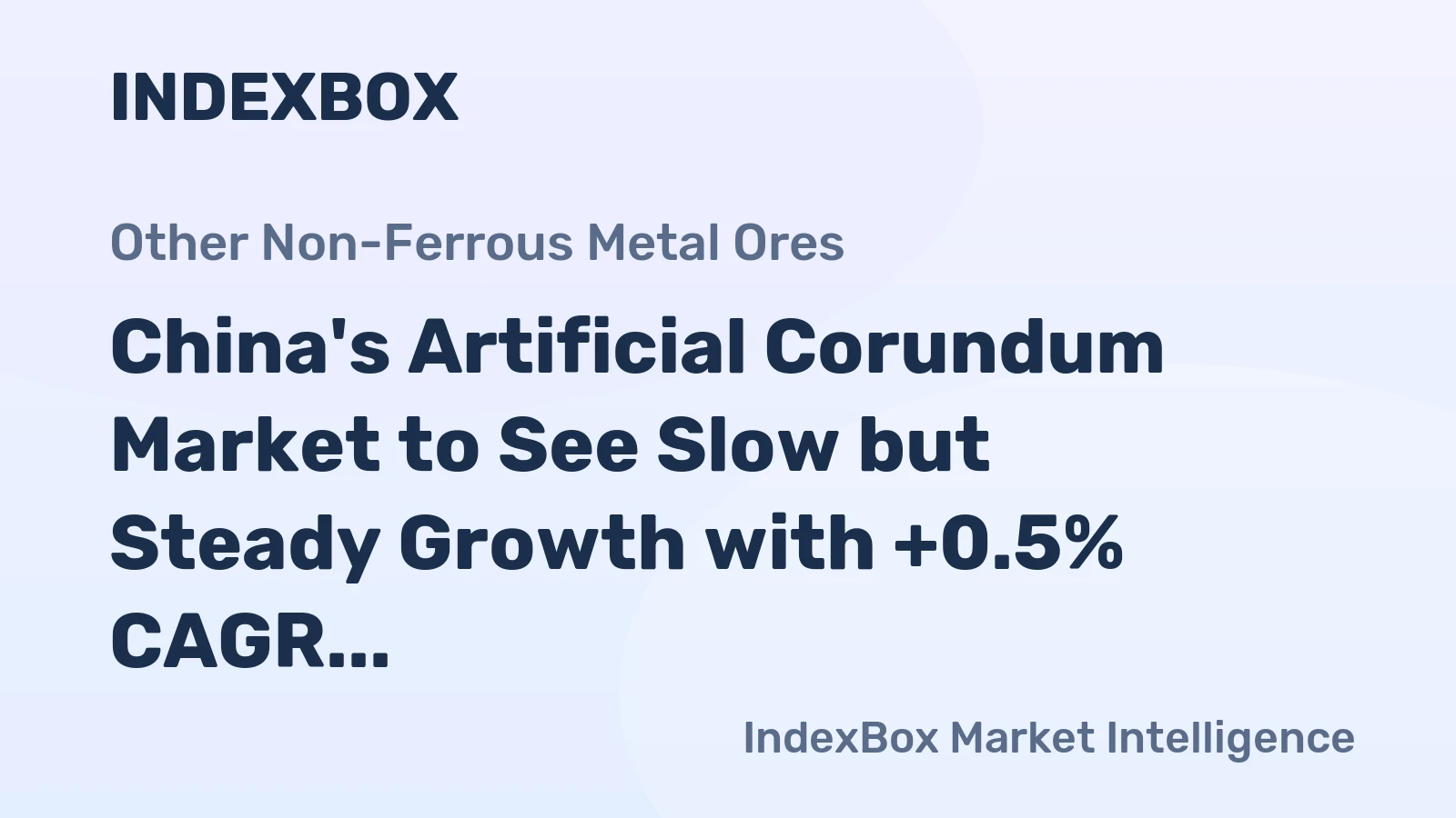 China's Artificial Corundum Market to See Slow but Steady Growth with +0.5% CAGR