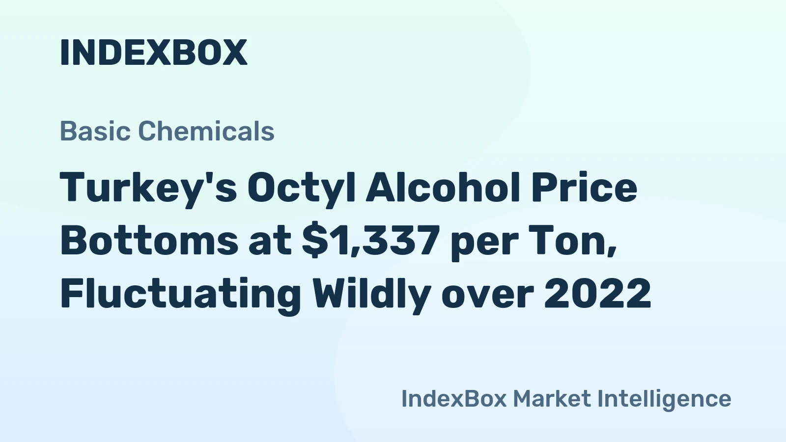 Turkey's Octyl Alcohol Price Bottoms at $1,337 per Ton, Fluctuating Wildly over 2022