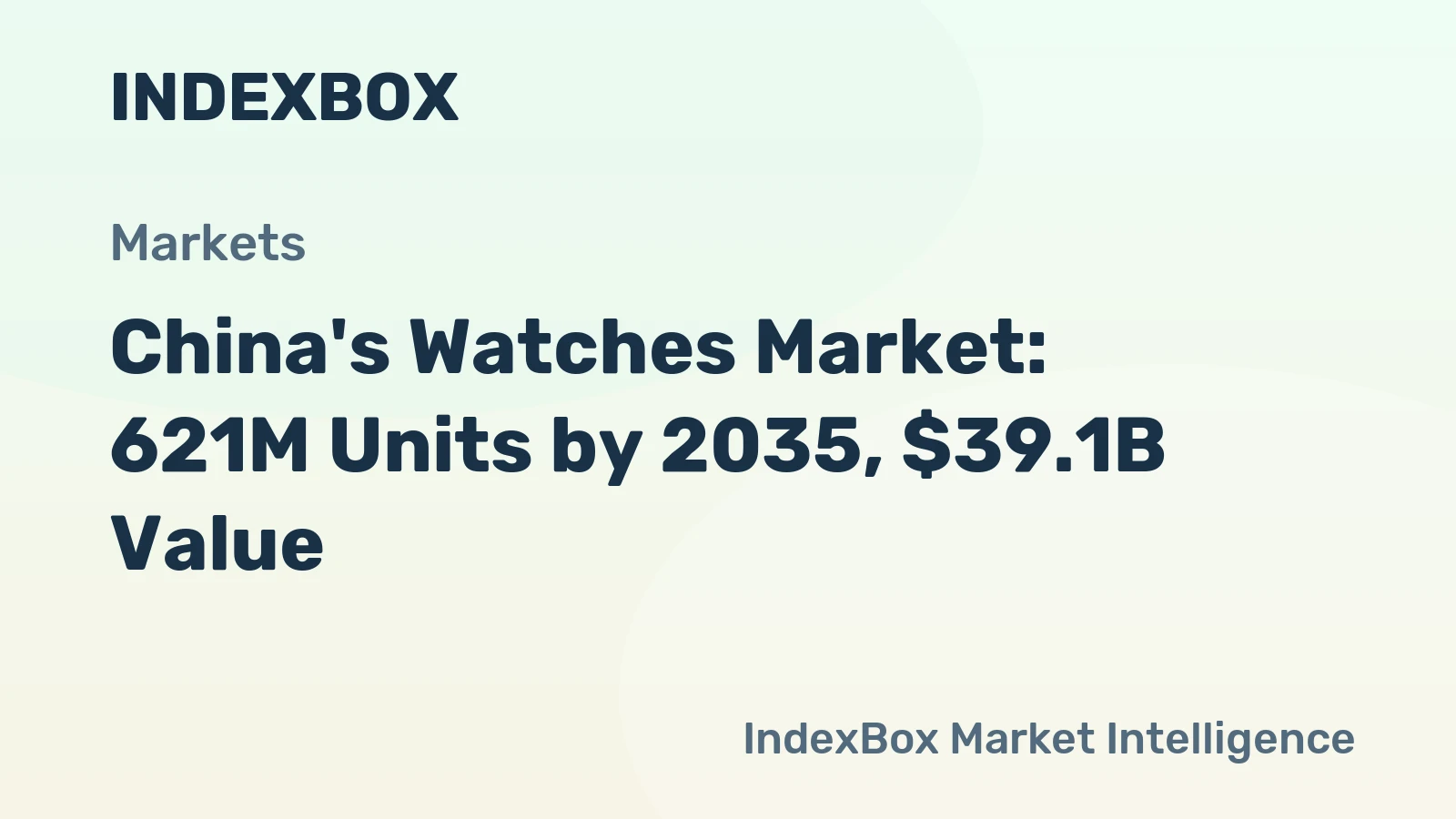 China's Watches Market: 621M Units by 2035, $39.1B Value