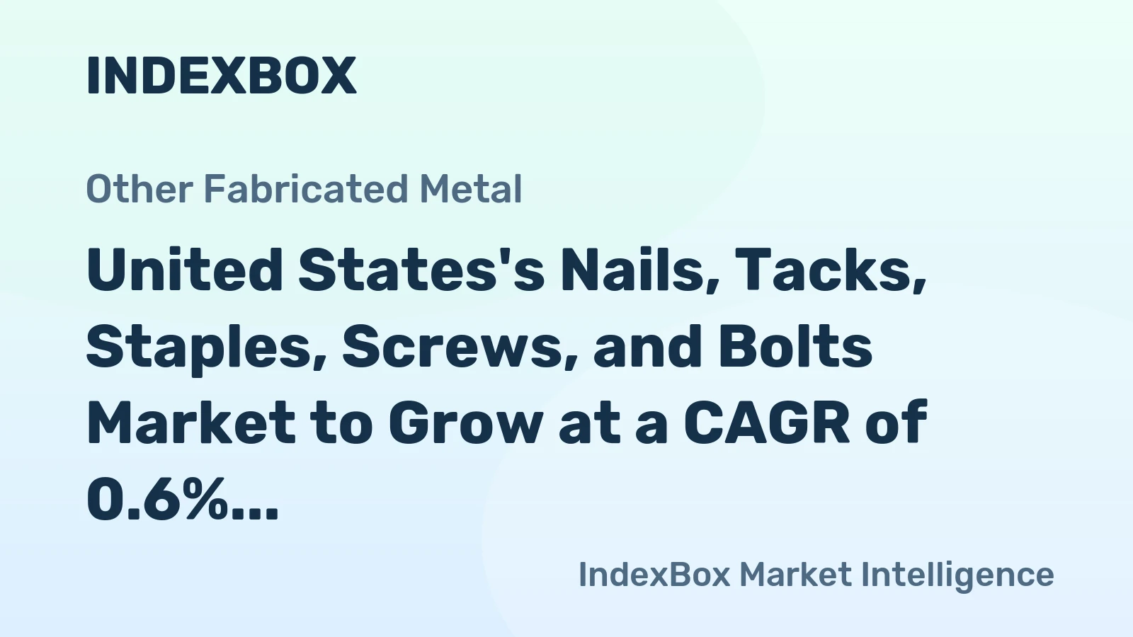 United States's Nails, Tacks, Staples, Screws, and Bolts Market to Grow at a CAGR of 0.6% by 2035