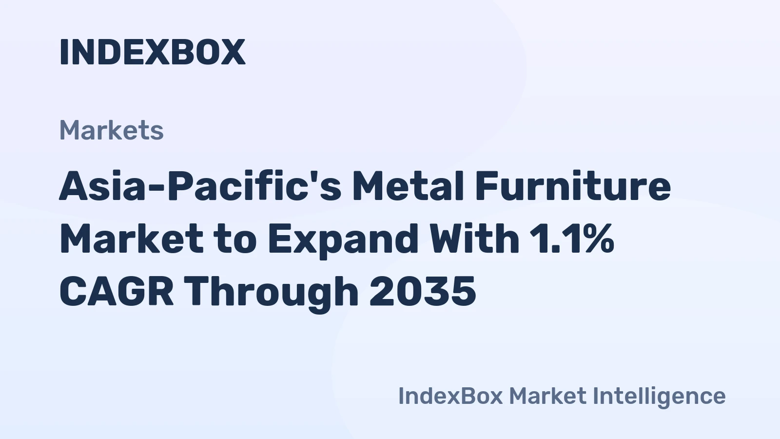 Asia-Pacific's Metal Furniture Market to Expand With 1.1% CAGR Through 2035