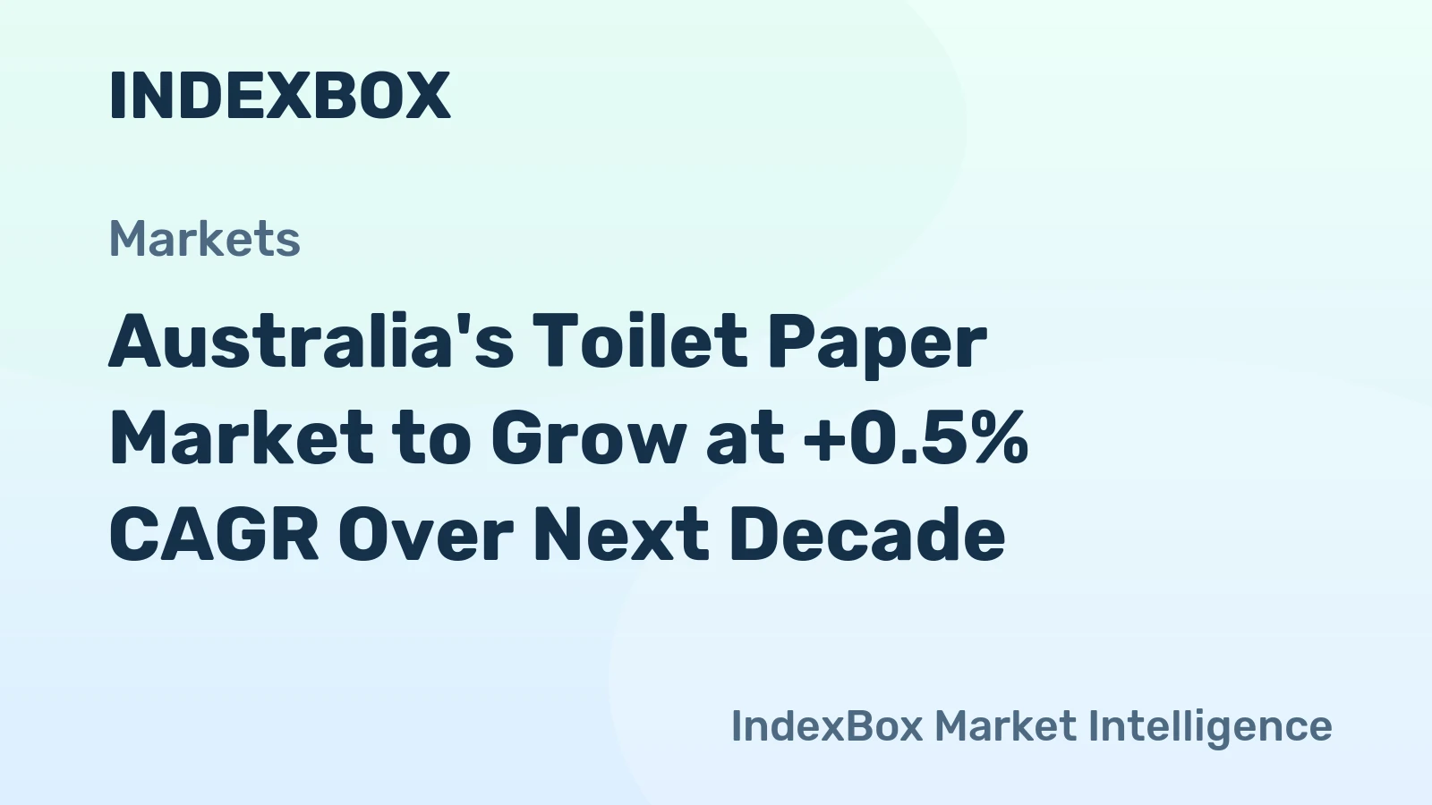 Australia's Toilet Paper Market to Grow at +0.5% CAGR Over Next Decade