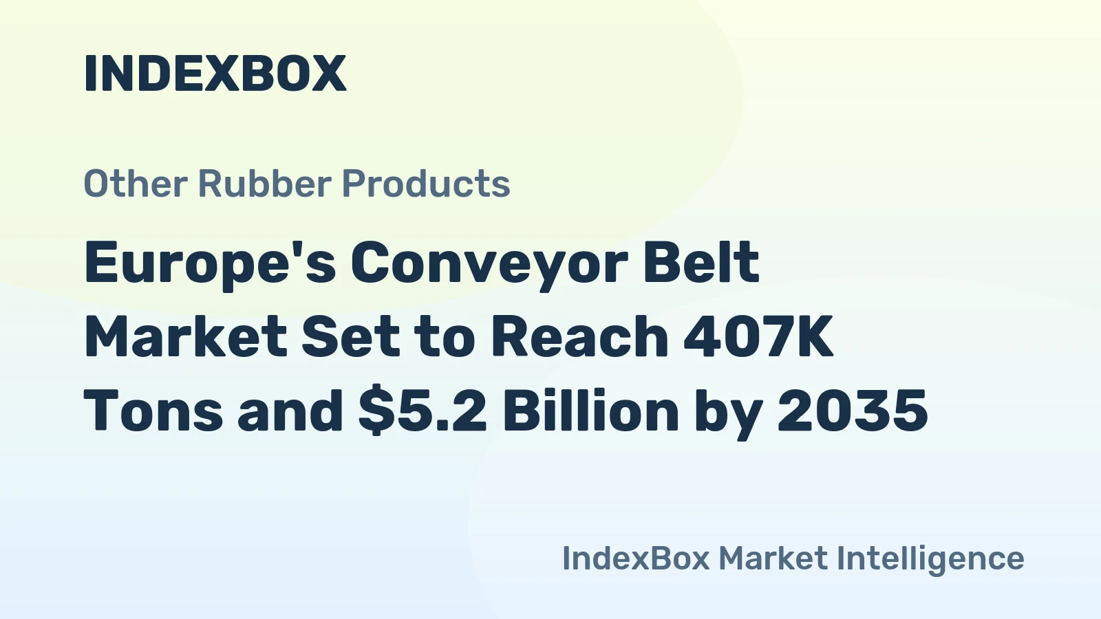 Europe's Conveyor Belt Market Set to Reach 407K Tons and $5.2 Billion by 2035