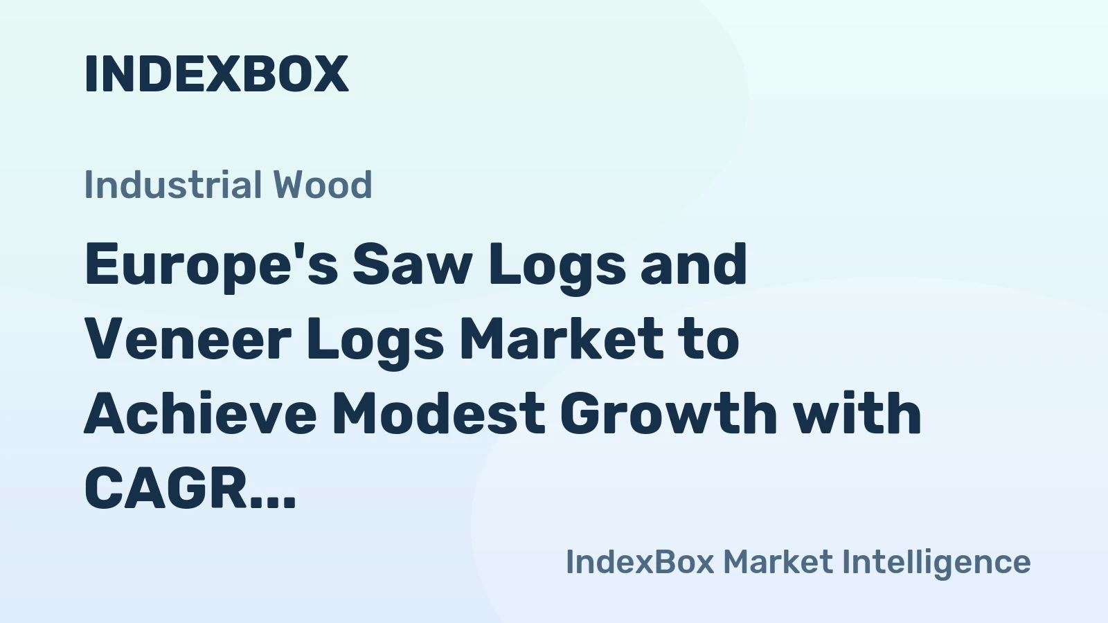 Europe's Saw Logs and Veneer Logs Market to Achieve Modest Growth with CAGR of +0.5% from 2024 to 2035