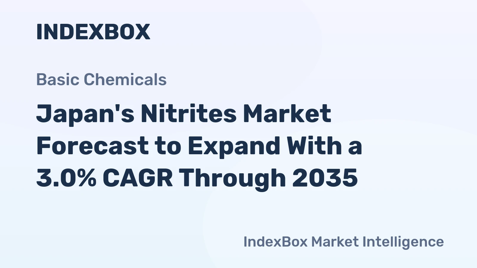 Japan's Nitrites Market Forecast to Expand With a 3.0% CAGR Through 2035