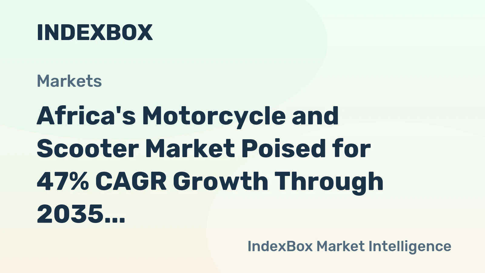 Africa's Motorcycle and Scooter Market Poised for 47% CAGR Growth Through 2035