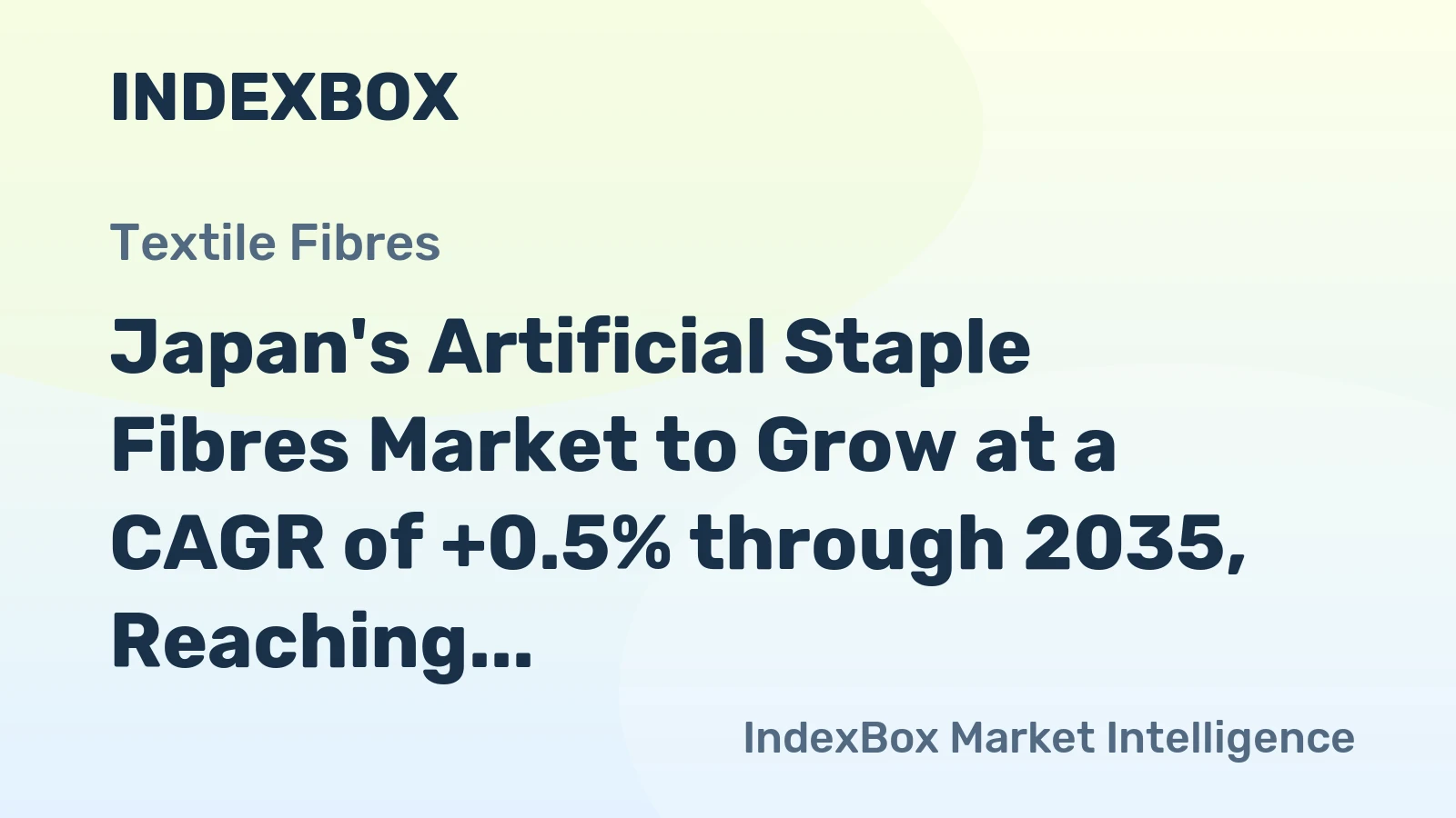 Japan's Artificial Staple Fibres Market to Grow at a CAGR of +0.5% through 2035, Reaching $195M