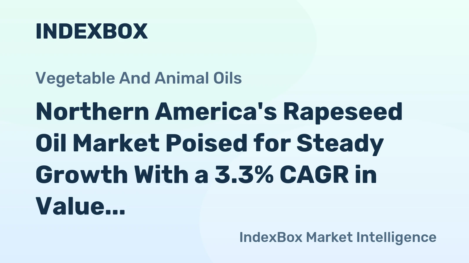 Northern America's Rapeseed Oil Market Poised for Steady Growth With a 3.3% CAGR in Value Through 2035