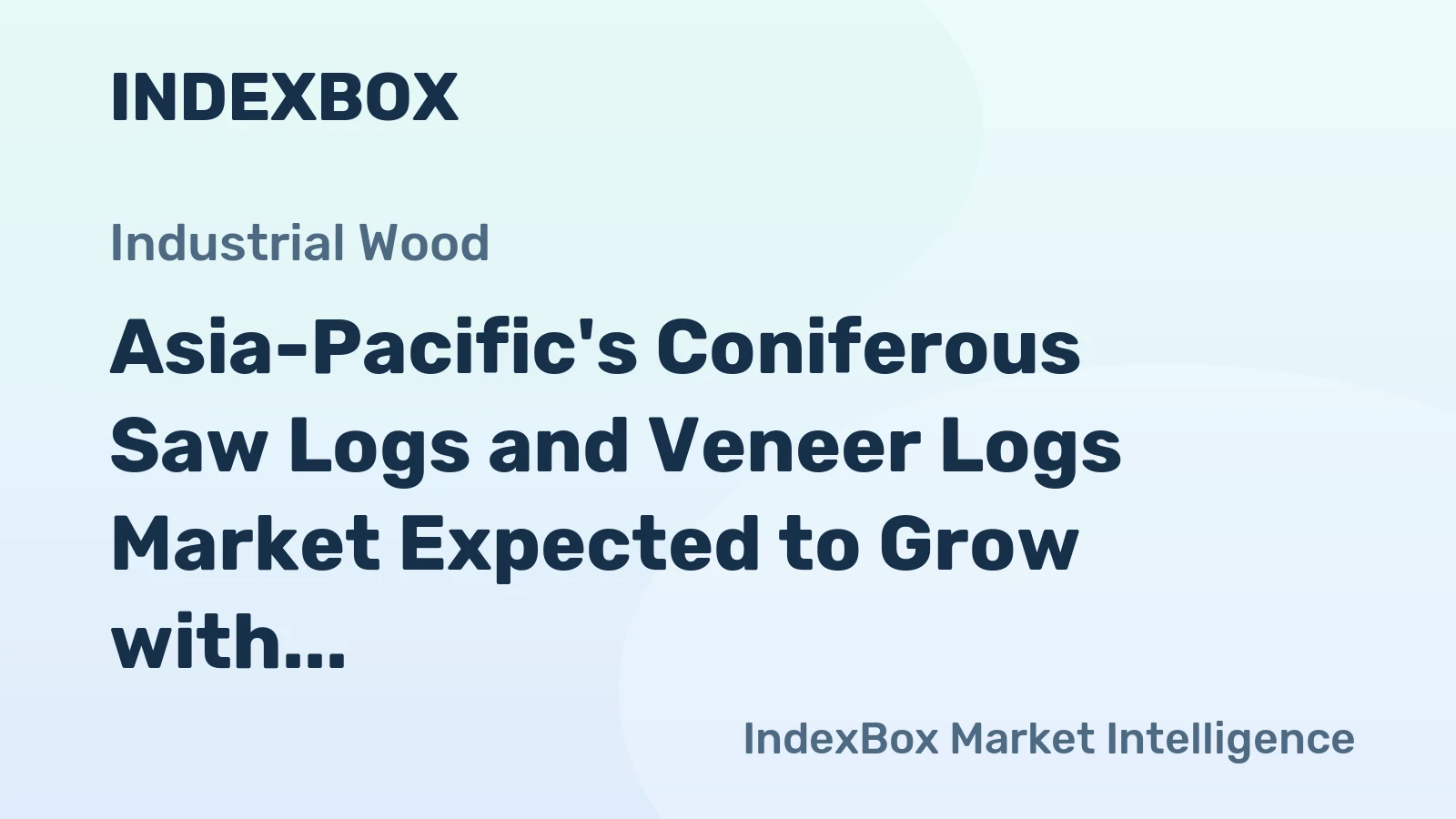 Asia-Pacific's Coniferous Saw Logs and Veneer Logs Market Expected to Grow with +0.8% CAGR Over Next Decade