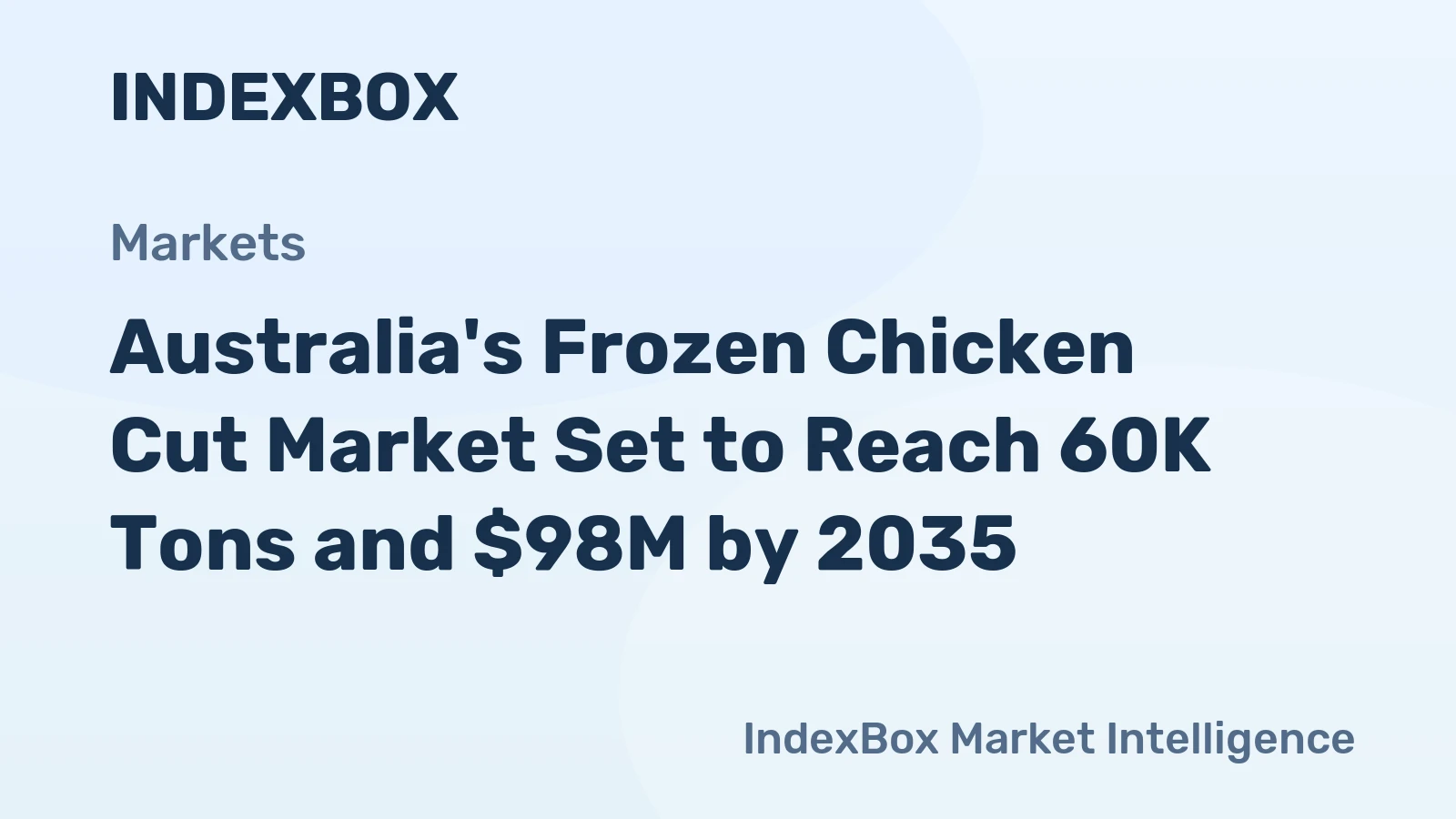 Australia's Frozen Chicken Cut Market Set to Reach 60K Tons and $98M by 2035