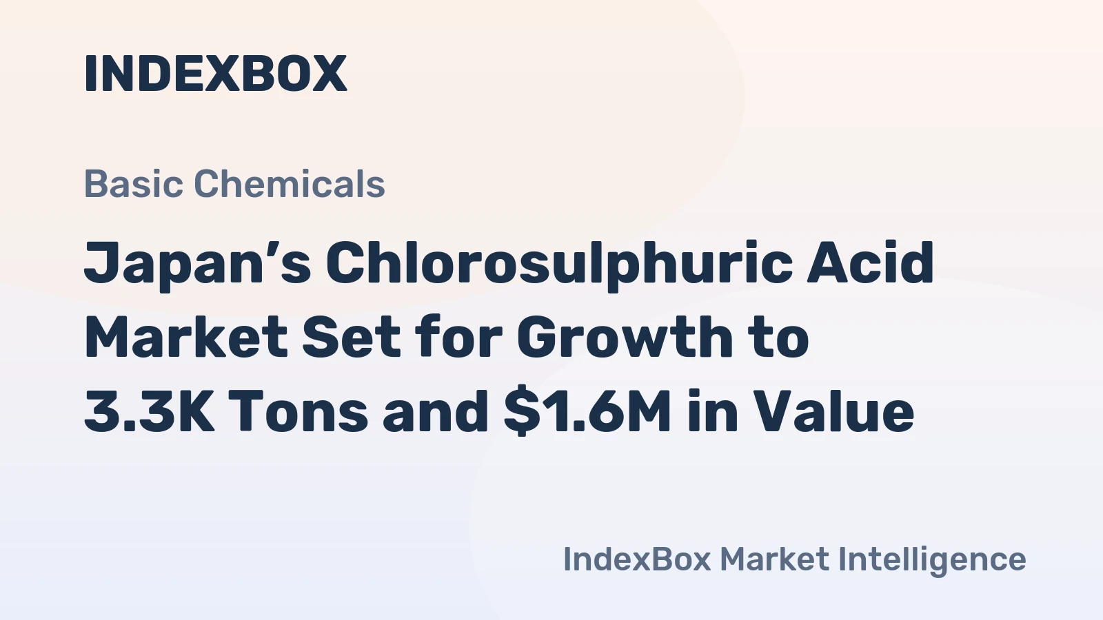 Japan’s Chlorosulphuric Acid Market Set for Growth to 3.3K Tons and $1.6M in Value