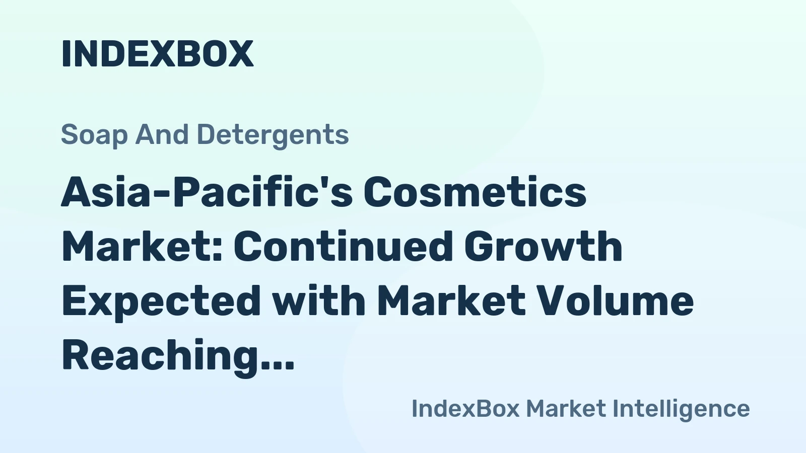 Asia-Pacific's Cosmetics Market: Continued Growth Expected with Market Volume Reaching 3.4M Tons and Market Value at $57.9B by 2035