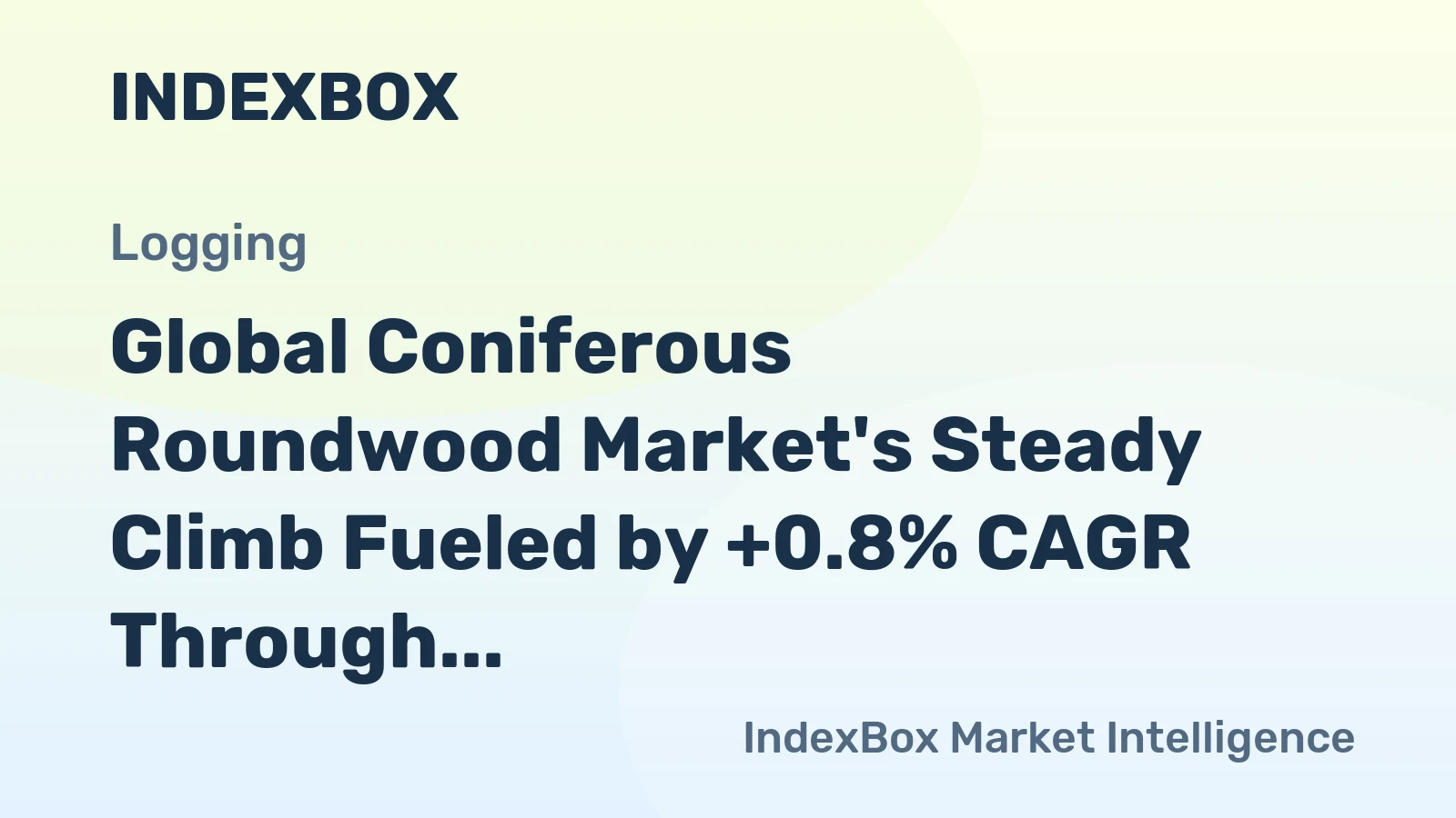 Global Coniferous Roundwood Market's Steady Climb Fueled by +0.8% CAGR Through 2035