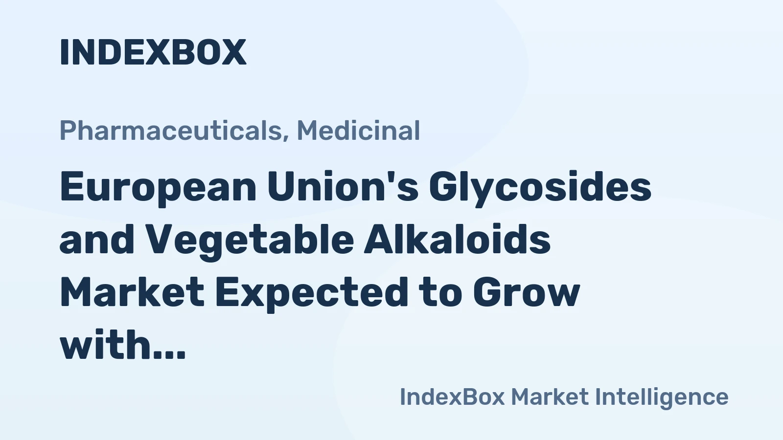 European Union's Glycosides and Vegetable Alkaloids Market Expected to Grow with CAGR of +1.4% from 2024 to 2035