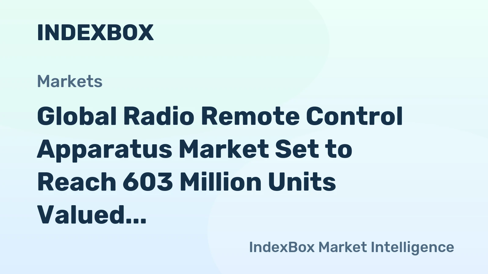 Global Radio Remote Control Apparatus Market Set to Reach 603 Million Units Valued at $15.6 Billion by 2035