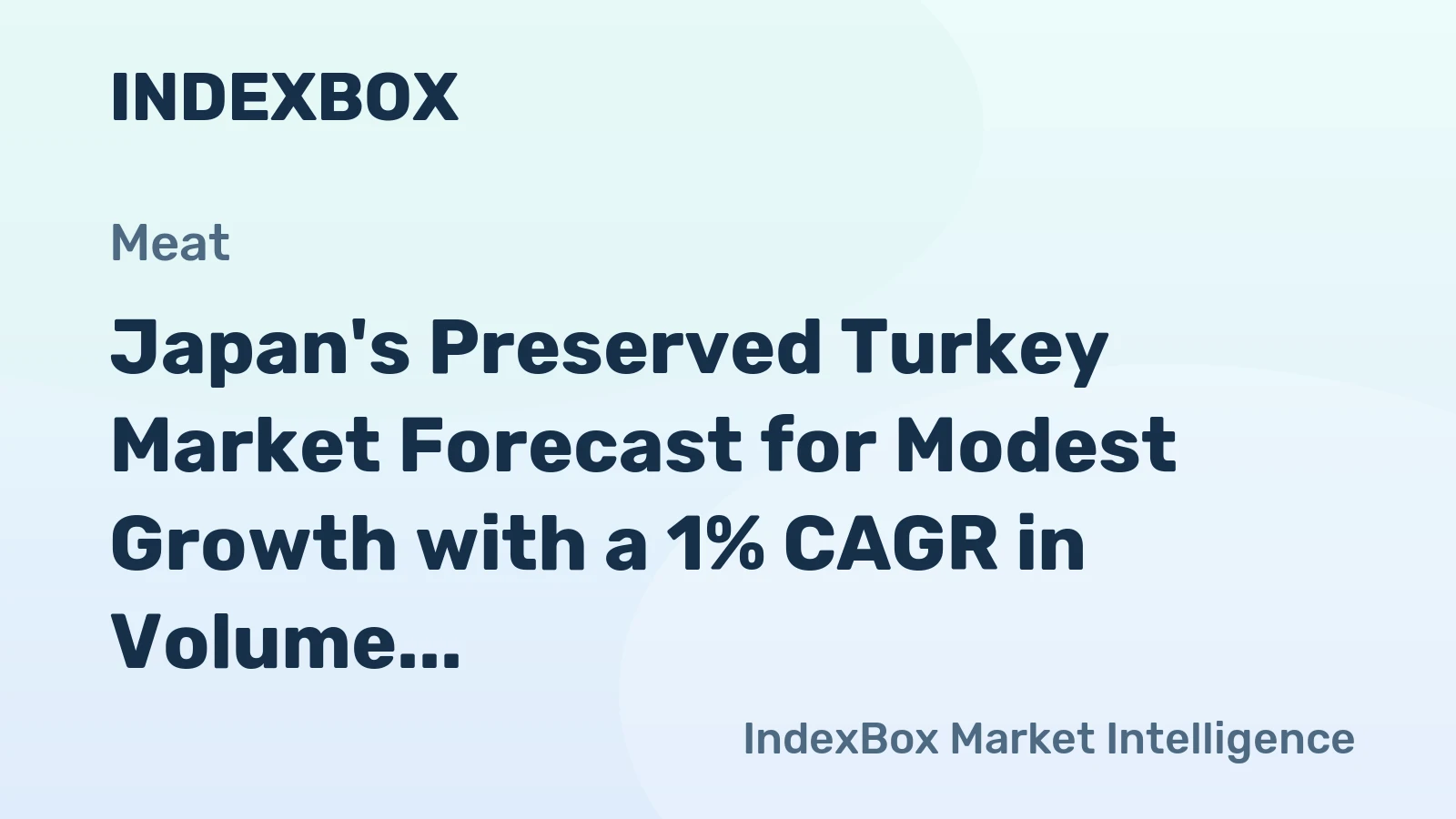 Japan's Preserved Turkey Market Forecast for Modest Growth with a 1% CAGR in Volume