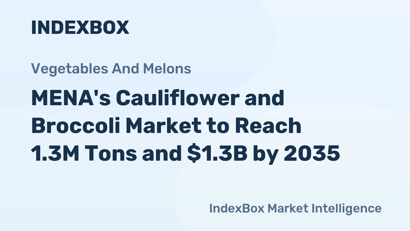 MENA's Cauliflower and Broccoli Market to Reach 1.3M Tons and $1.3B by 2035