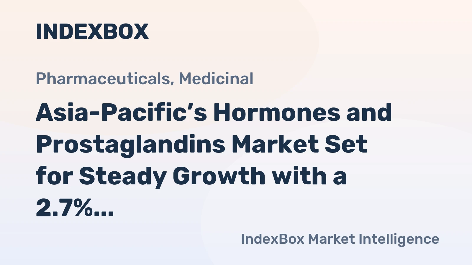 Asia-Pacific’s Hormones and Prostaglandins Market Set for Steady Growth with a 2.7% CAGR in Value