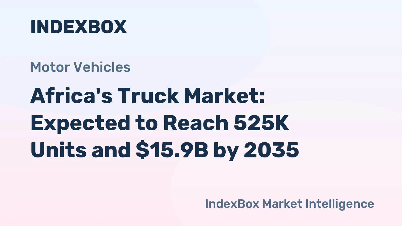 Africa's Truck Market: Expected to Reach 525K Units and $15.9B by 2035