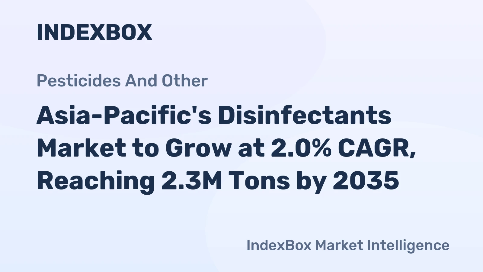Asia-Pacific's Disinfectants Market to Grow at 2.0% CAGR, Reaching 2.3M Tons by 2035