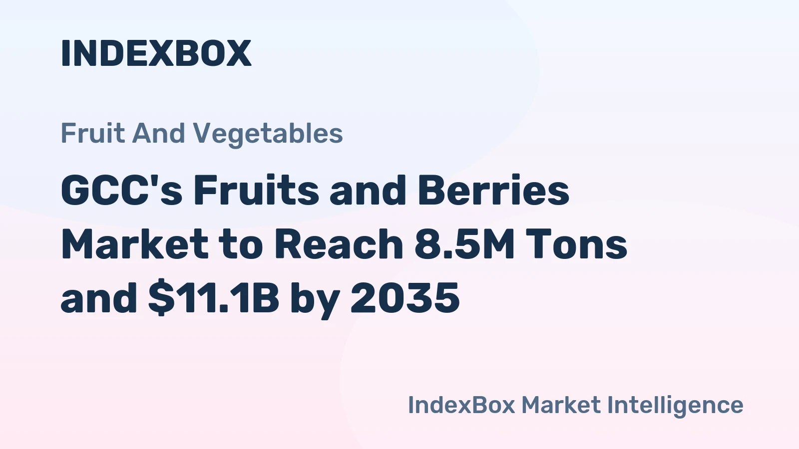 GCC's Fruits and Berries Market to Reach 8.5M Tons and $11.1B by 2035