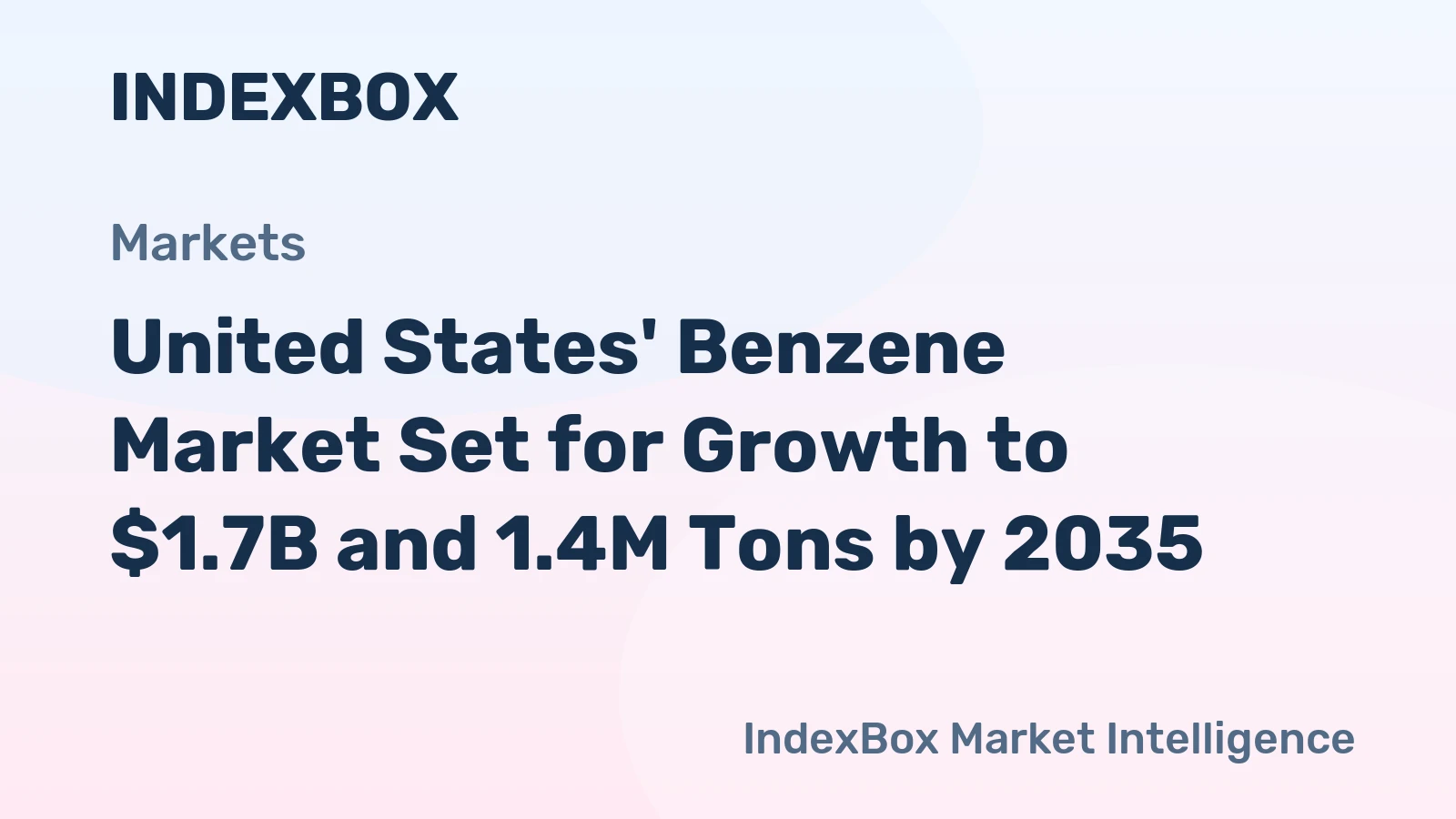 United States' Benzene Market Set for Growth to $1.7B and 1.4M Tons by 2035