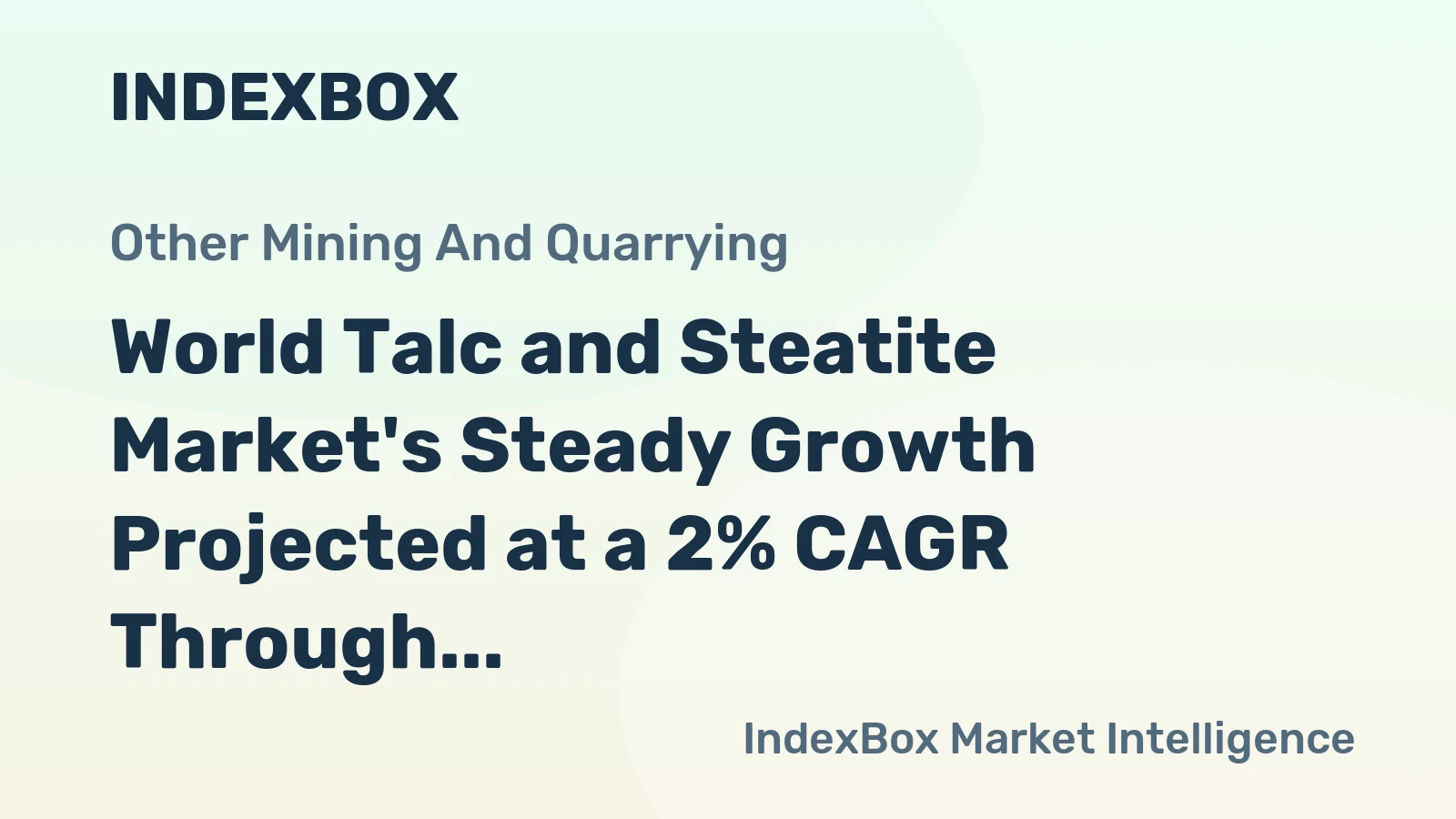 World Talc and Steatite Market's Steady Growth Projected at a 2% CAGR Through 2035