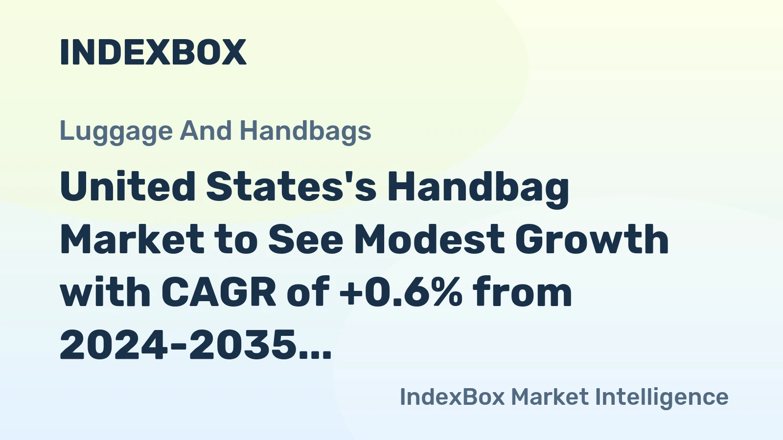 United States's Handbag Market to See Modest Growth with CAGR of +0.6% from 2024-2035