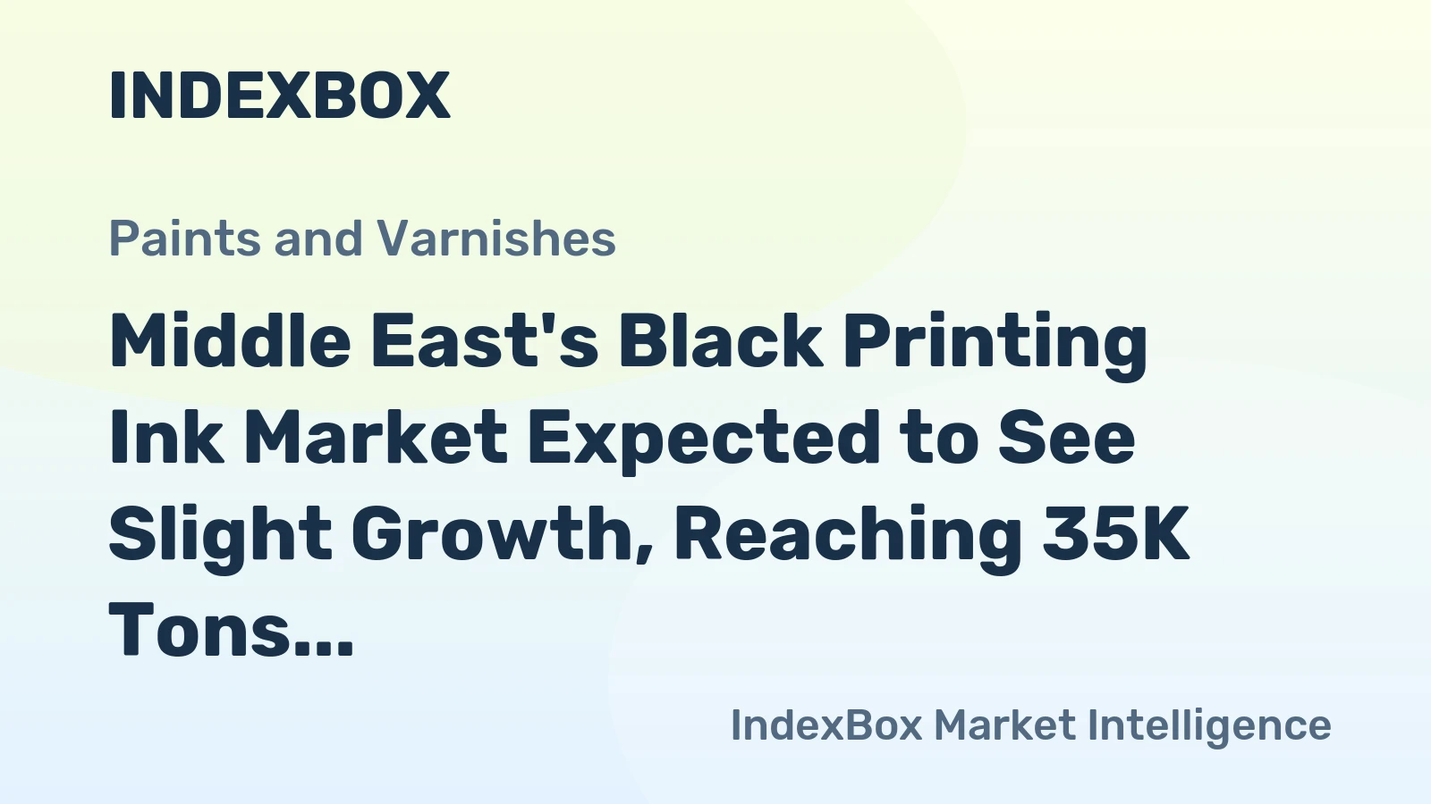 Middle East's Black Printing Ink Market Expected to See Slight Growth, Reaching 35K Tons and $307M Value by 2035