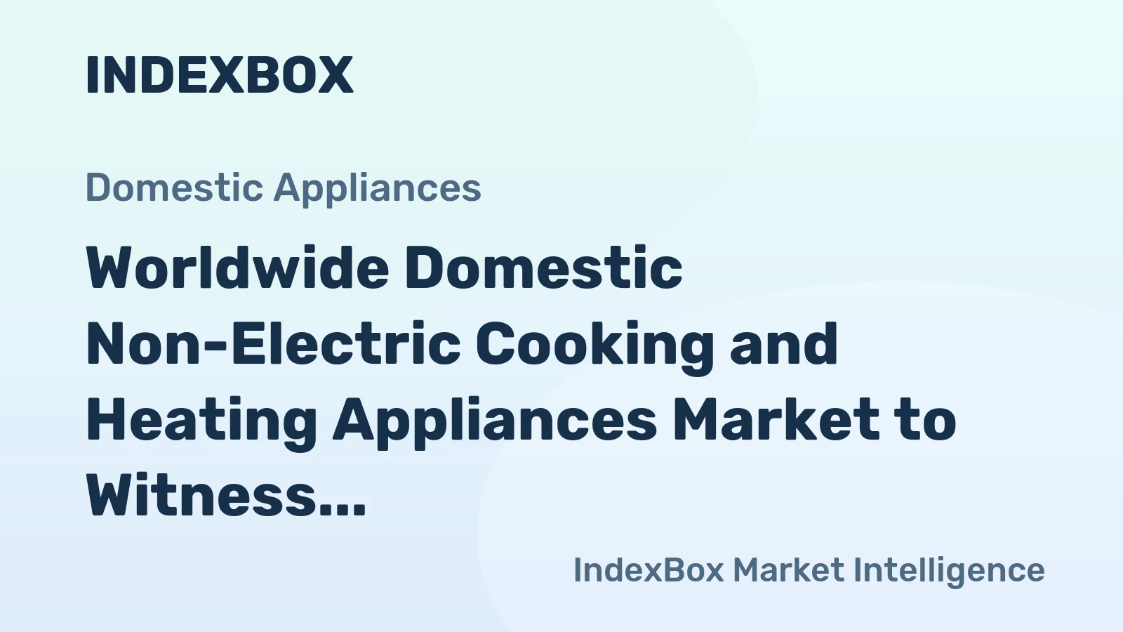 Worldwide Domestic Non-Electric Cooking and Heating Appliances Market to Witness Moderate Growth with +1.7% CAGR