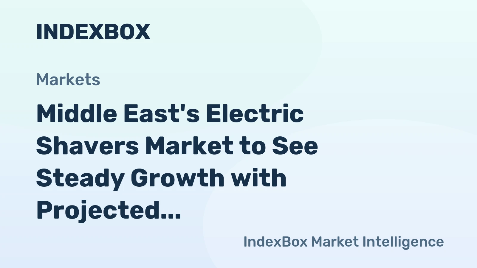 Middle East's Electric Shavers Market to See Steady Growth with Projected CAGR of +1.9% from 2024 to 2035