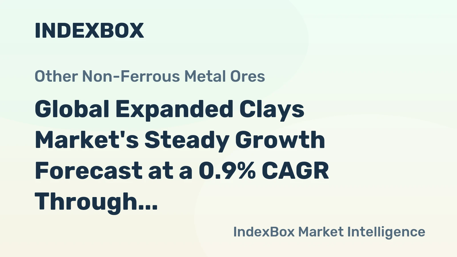 Global Expanded Clays Market's Steady Growth Forecast at a 0.9% CAGR Through 2035