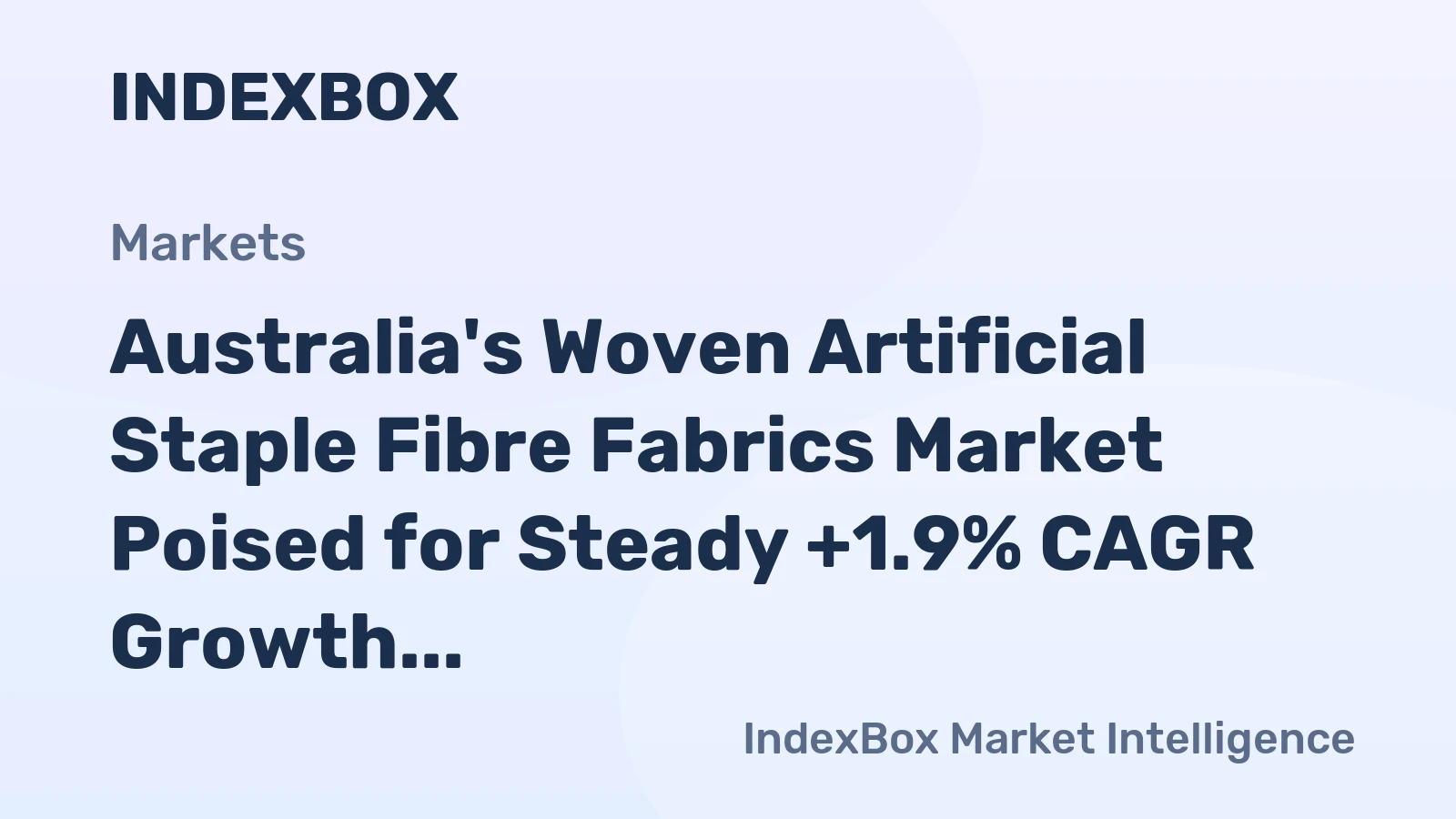 Australia's Woven Artificial Staple Fibre Fabrics Market Poised for Steady +1.9% CAGR Growth Through 2035